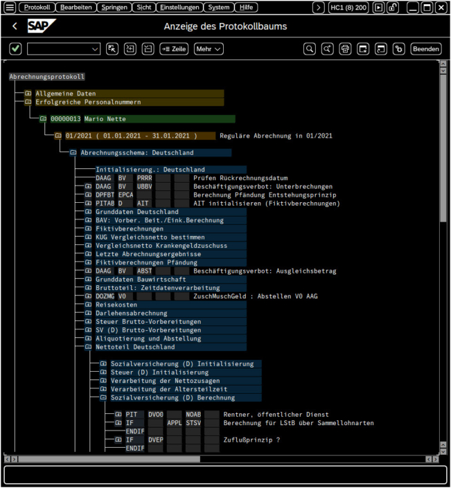 SAP GUI 7.7 mit dem neuen Theme "Quartz" und einem Dark Mode