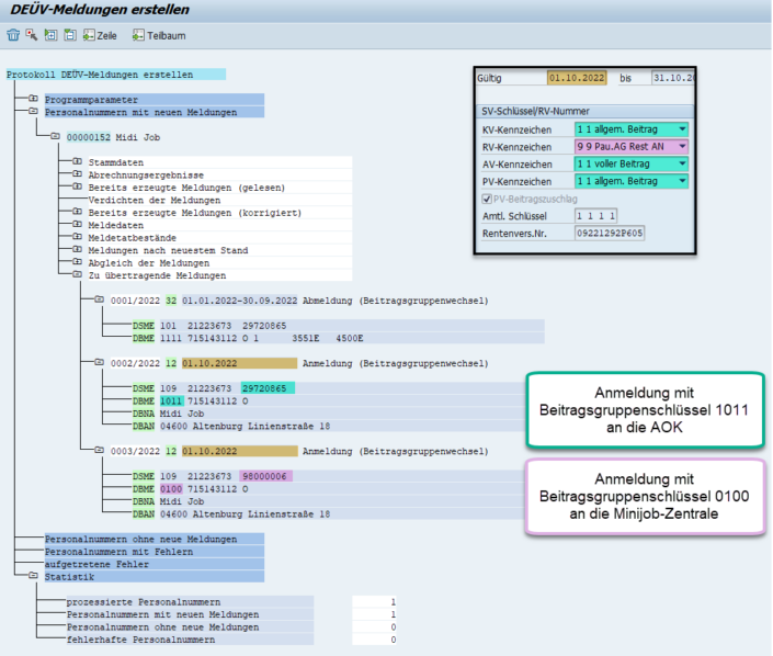 Übergangsbereich & Bestandsschutz ab 01.10.2022 in SAP HCM