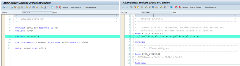 Das Infotyp-Listbild im SAP HCM anpassen & erweitern (Teil 2/2)