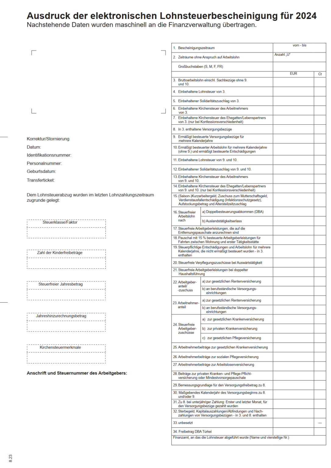 LStB: Anpassungen zum Jahreswechsel 2024 im SAP HCM
